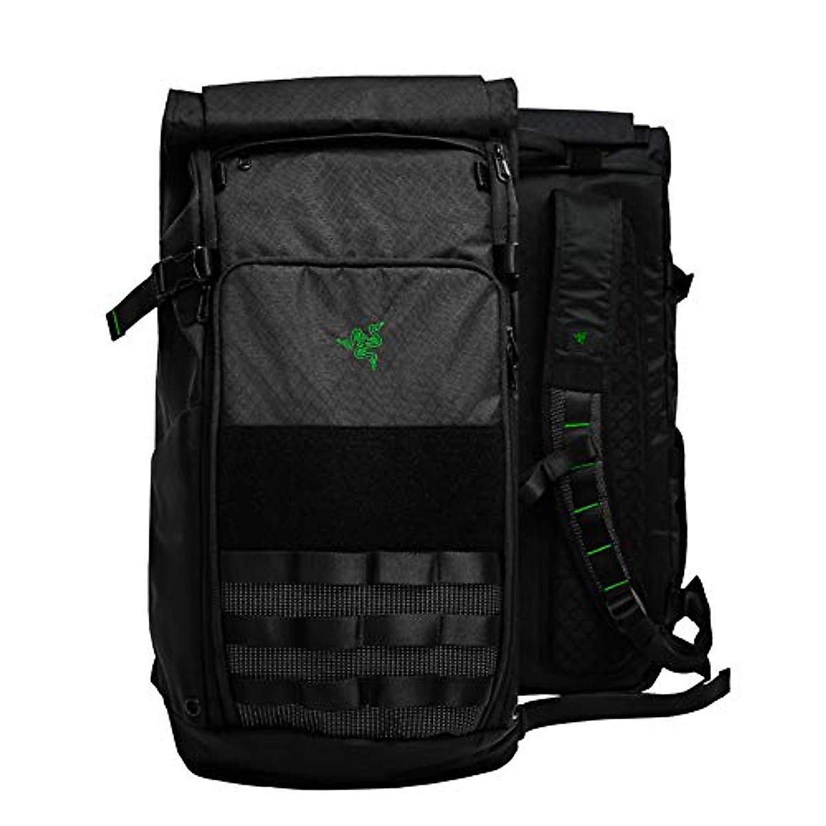 Razer Tactical v2 17" Laptop Backpack: Tear & Water Resistant Exterior - Roll Top for Increased Capacity - Scratch-Proof Interior - Fits 15 inch Laptops – Black