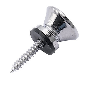 Musiclily Metal Guitar Strap Buttons End Pins for Fender Style Acoustic Classical Electric Guitar Bass Ukulele,Chrome(Pack of 2)