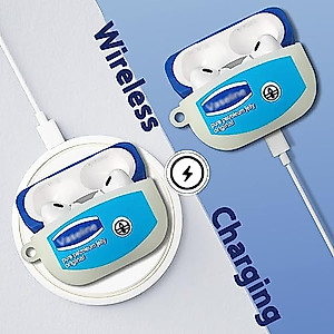 Besoar for AirPods Pro 2019/Pro 2 Case 2022 Cartoon Cute Kawaii Silicone Cases for Apple AirPod Air Pods Pro Design Cover Cool Unique Fashion Fun Funny Soft Coves for Girls Girly Boys(Blue and White)