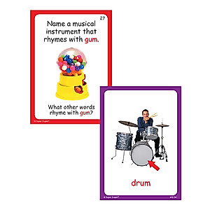 Super Duper Publications | Auditory Rhyme Time Fun Deck Flash Cards | Educational Learning Resource for Children