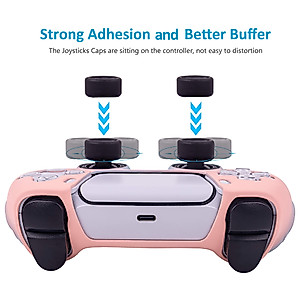 PS5 Controller Grip Cover, CHIN FAI Anti-Slip Silicone Skin Protective Cover Case for PlayStation 5 DualSense Wireless Controller with 6 Thumb Grip Caps (Gradient Color-1)