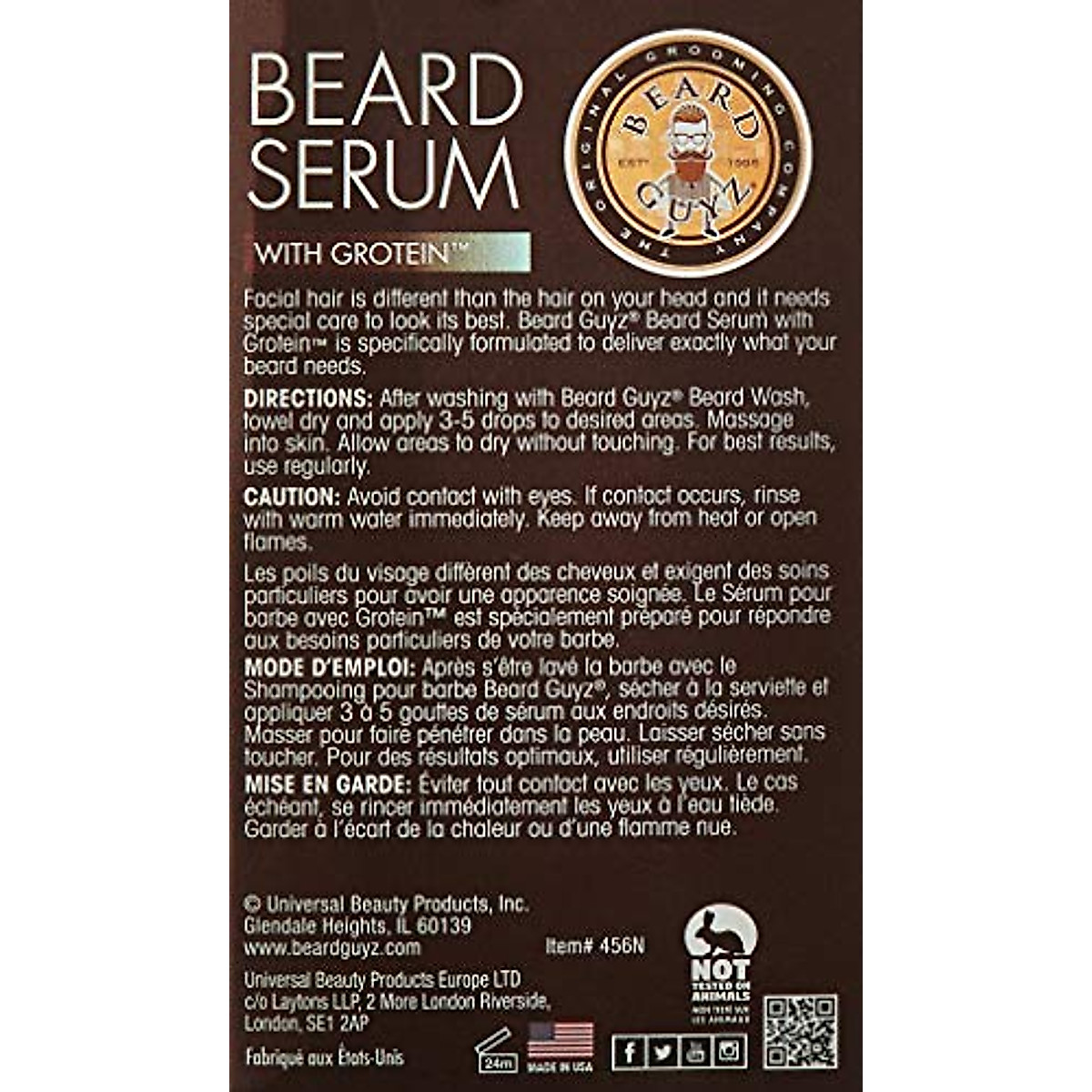 Beard Guyz Beard Serum with Grotein 20, 1 ounce