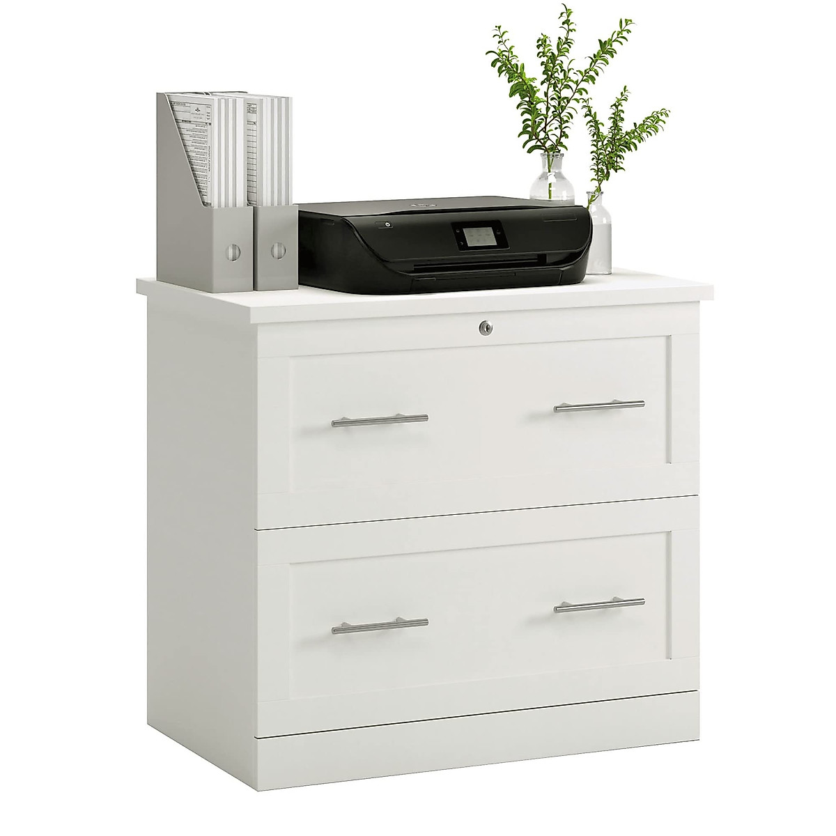 Realspace® 29-7/16"W x 18-1/2"D Lateral 2-Drawer File Cabinet, White