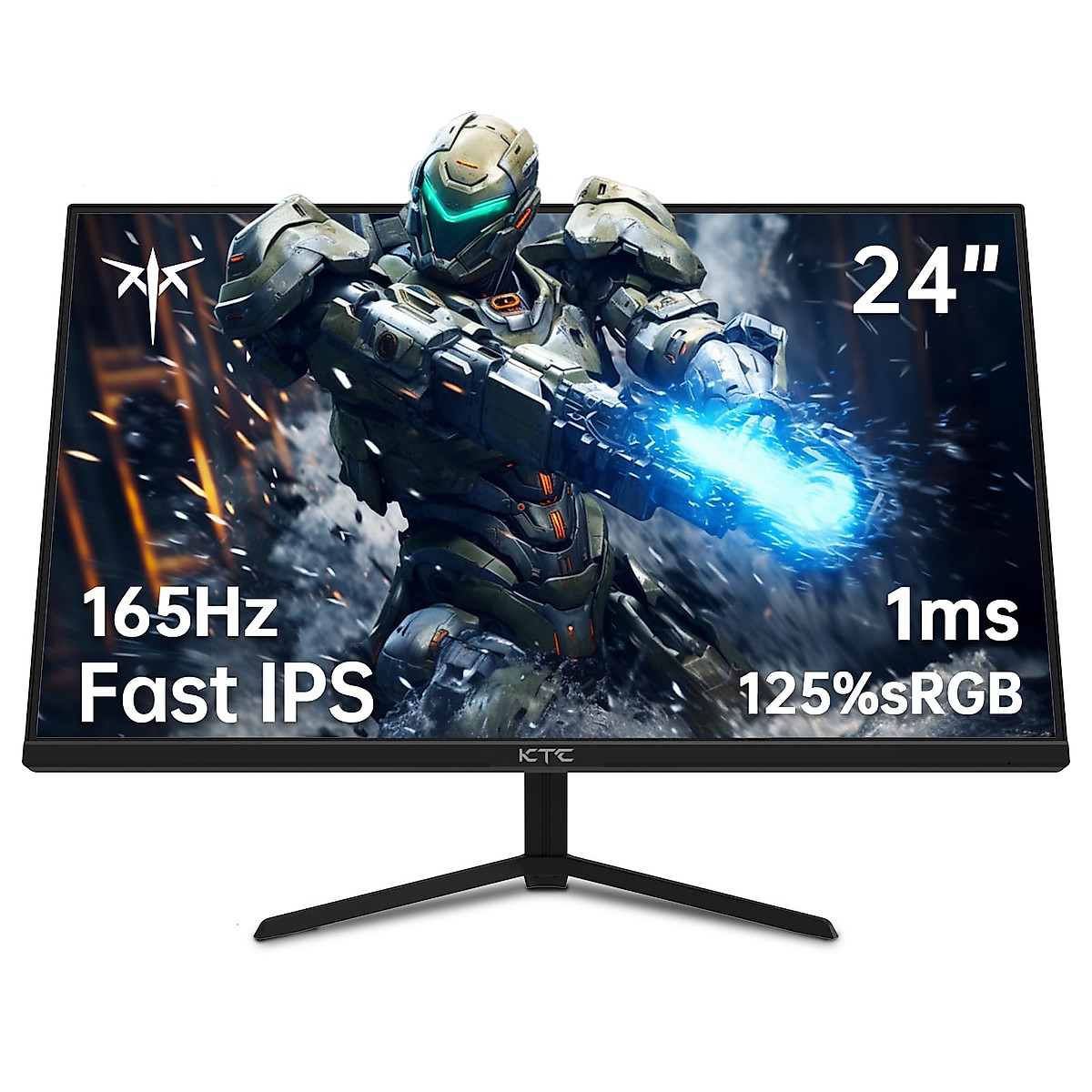 KTC 23.8/24 Inch Gaming Monitor 1080p 165Hz 144Hz Monitor, 1ms MPRT Fast IPS Monitor, HDR10, 125% SRGB, 300nits, HDMI/DP, Eyecare, Adjustable & Mountable, Vesa Support, Tilt, Computer Monitor