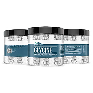 Earthborn Elements Glycine 200 Capsules, Pure & Undiluted, No Additives
