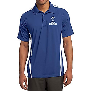 Ford Shelby Cobra Pocket Print Colorblock Polo, Royal White 3XL