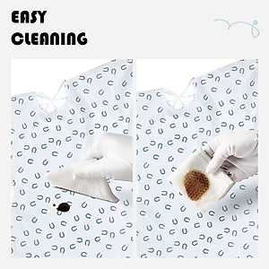 Little Dimsum Baby & Toddler Weaning Bib Coverall, Attaches to High chair, Waterproof Long Sleeve Feeding Smock Apron, Easy to Clean for Eating 6-36 Months