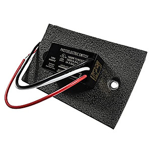 HQRP Photocell Thermal Type Light Sensor w/Wall Plate Dusk to Dawn Wire-in Switch Photoelectric Control for Outdoor Lighting, Garage Lights, Barn Light, Street Lights, etc.
