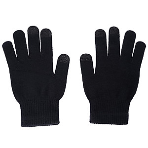 Spooktacular Creations Skeleton Gloves with Touchscreen, Glow in the Dark Short Skeleton Gloves for Adults, Kids, Halloween Costume Accessory, Cosplay Party