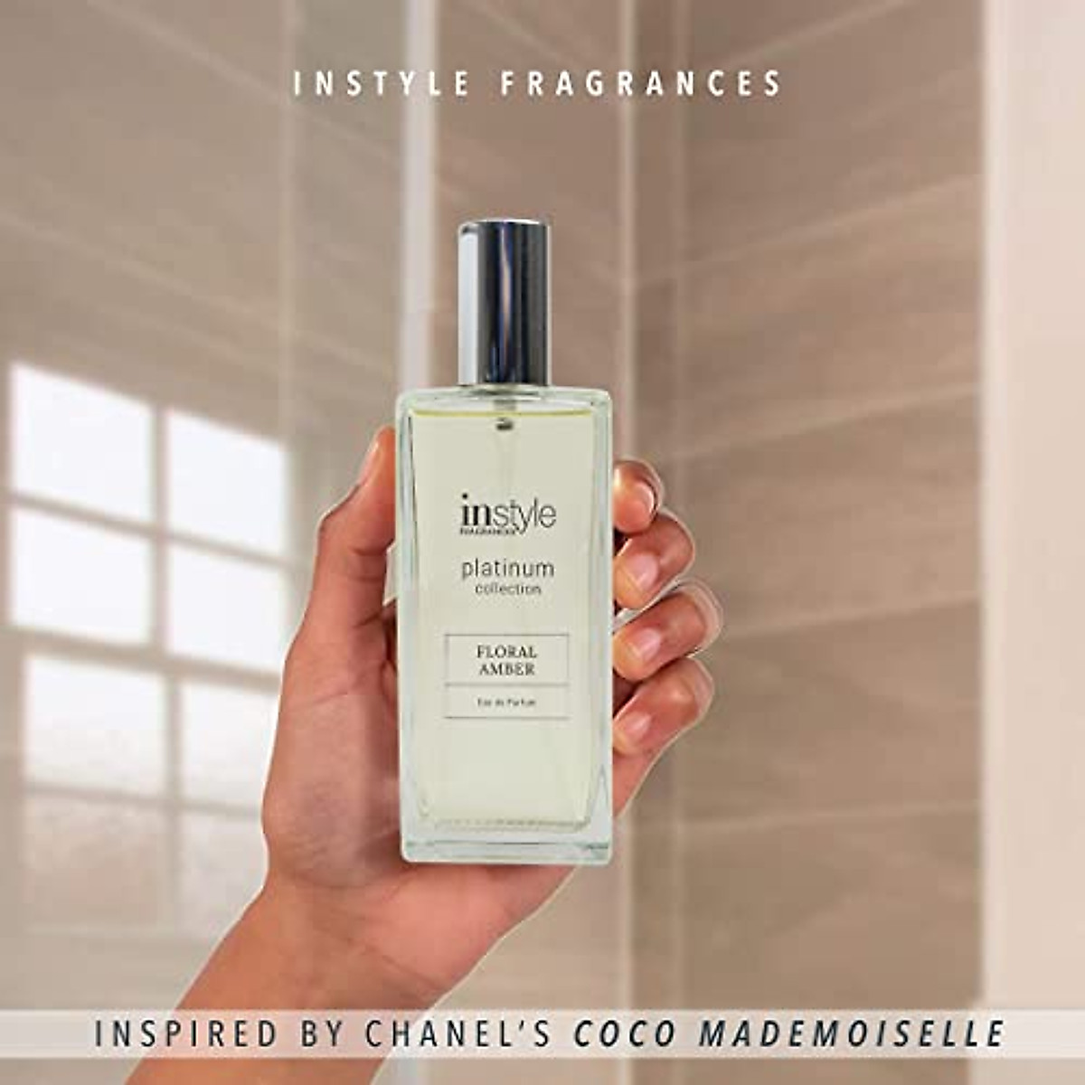Instyle Fragrances | Inspired by Chanel’s Coco Mademoiselle | Platinum Collection | Floral Amber | Women’s Eau de Parfum | CLEAN, Vegan, Paraben & Phthalate Free | Never Tested on Animals | 3.4 Fl Oz