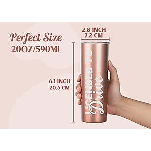 Onebttl New Driver Gifts for Girls - Licensed to Drive EST. 2025-20oz/590ml Stainless Steel Insulated Tumbler with Straw, Lid - Cups Gift for New Driver - (Rose Gold)