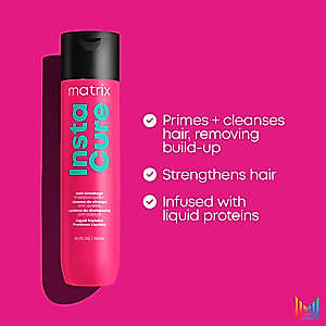Matrix Instacure Anti-Breakage Conditioner | Repairs, Strengthens & Nourishes Hair | Reduces & Prevents Breakage & Frizz | For Dry, Damaged & Brittle Hair | Packaging May Vary | 10.1 Fl. Oz. | Vegan
