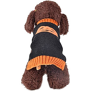 ChezAbbey Pet Halloween Costume Horror Pumpkin Clothes Pet Appral Autumn Winter Suit Warm Demon Pet Sweater for Cats Kitten Puppy Small Dogs
