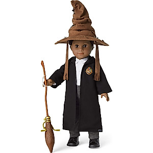 American Girl Harry Potter 18-inch Doll Accessories Hogwarts Sorting Hat plus Nimbus 2000 Broomstick, For Ages 6+