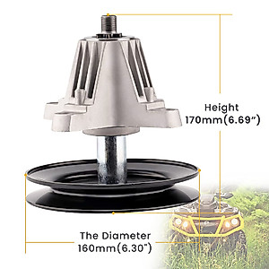 Tuningsworld Mower Spindle Assembly for Cub Cadet Set of 2 for 42" Decks Lawn Mowers for Troy-Bilt for Massey Ferguson 918-04822A 918-04822B 618-04822 918-04822
