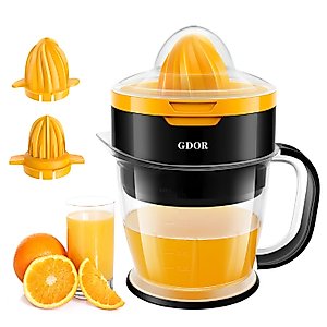 GDOR 41 Oz Citrus Juicer with Spiral-Shape Cone, Powerful Orange Juicer, Electric Juicer for Lemon, Lime & Others Citrus Fruits, Grapefruit Juice Extractor with Easy Pour Spout, BPA-Free, Easy Clean