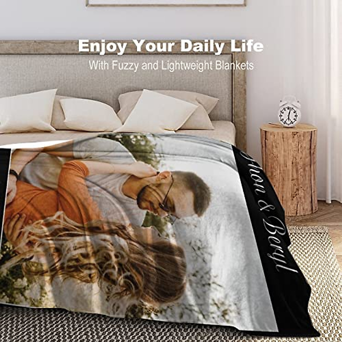 Custom Blanket, Custom Blankets with Photos: Made in USA, Personalized Blanket Memorial Gift 10 Photos Collage Customized Blankets, Throw Blanket for Family Lover Birthday Wedding Christmas-5 Sizes