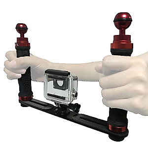 Aluminium Alloy Underwater Video Light Stabilizer Tray for Action Camera and Any Other Camera with 1/4 inch Screw Hole for Videomaker Film-Maker Video-grapher