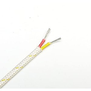 K-Type Thermocouple Wire AWG 24 Stranded 7X w. Braided Fiberglass Insulation - 10 Yard
