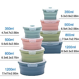 K HOME VT Collapsible Silicone Food Storage Container Set (INDIGO)
