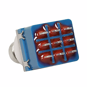 MEETOOT 2pcs 9 Pin 3PDT Effector Button Brush Box True Bypass Guitar Effects Pedal Box Stomp Foot Metal Switch