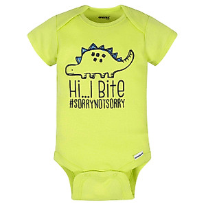 Onesies Brand Unisex Baby 3 Onesies 3 Pants Outfit Bundle Mix n Match Newborn to 12M, Grey Green Camo Dino, 3-6 Months