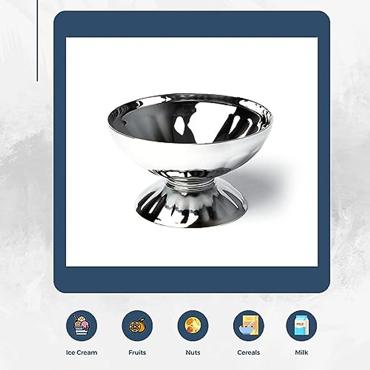 Gaeirt Trifle Tasting Bowls, Long Lasting Scratch Proof Rust Resistant Easy To Dessert Pudding Bowls Elegant for Home (150ml)