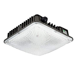 WYZM LED Canopy Light 70W, 8,450Lumens, 5500K Daylight, 400W HPS/HID Equivalent, NO Weather Proof,9.5" x 9.5",120V AC for Playground, Gym, Warehouse, Garage,Backyard
