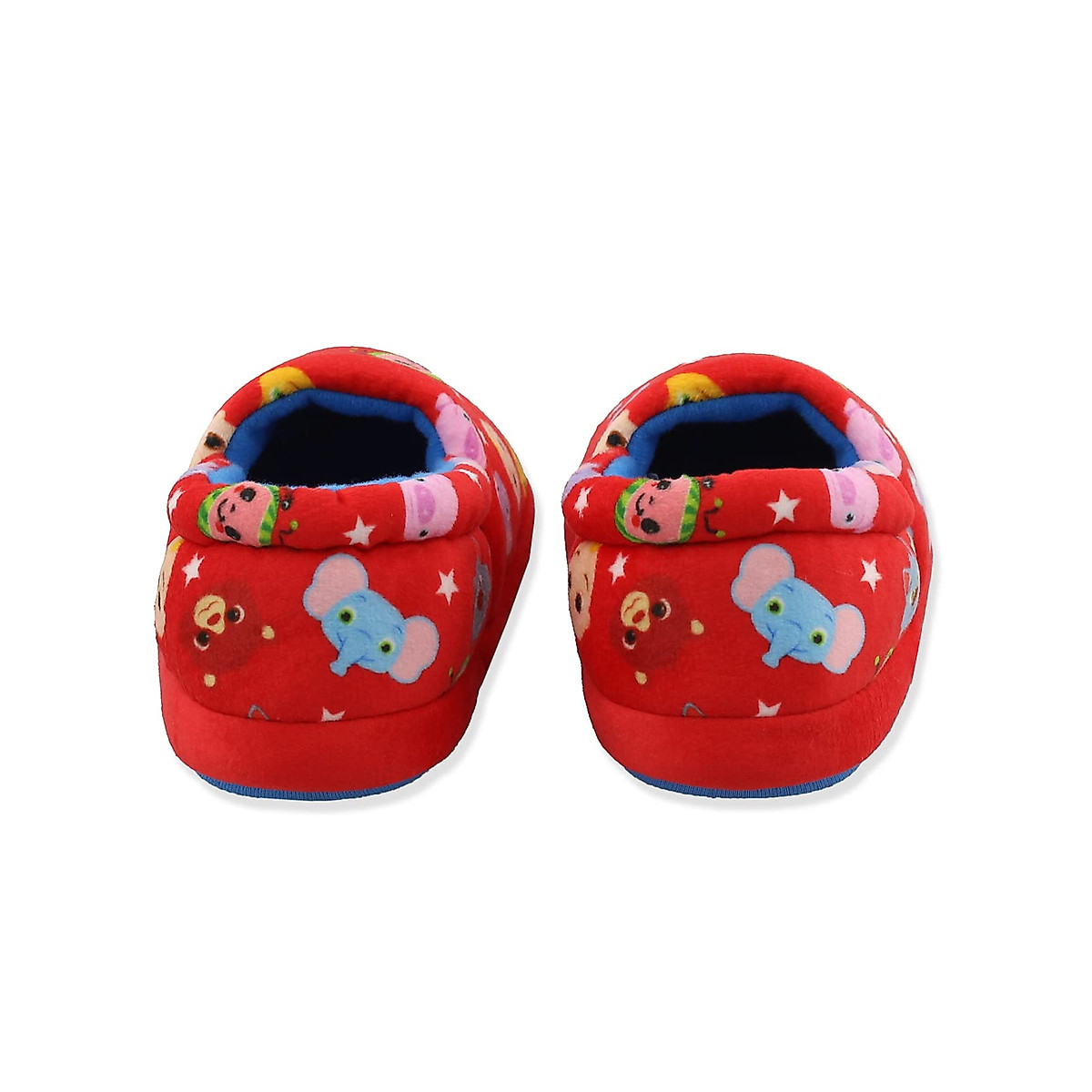 CoComelon Toddler and Kids Plush Aline Slippers (9-10 M US Toddler, Red)