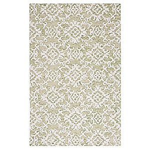 SAFAVIEH Blossom Collection 6' x 9' Light Green/Ivory BLM104W Handmade Premium Wool Living Room Dining Bedroom Area Rug