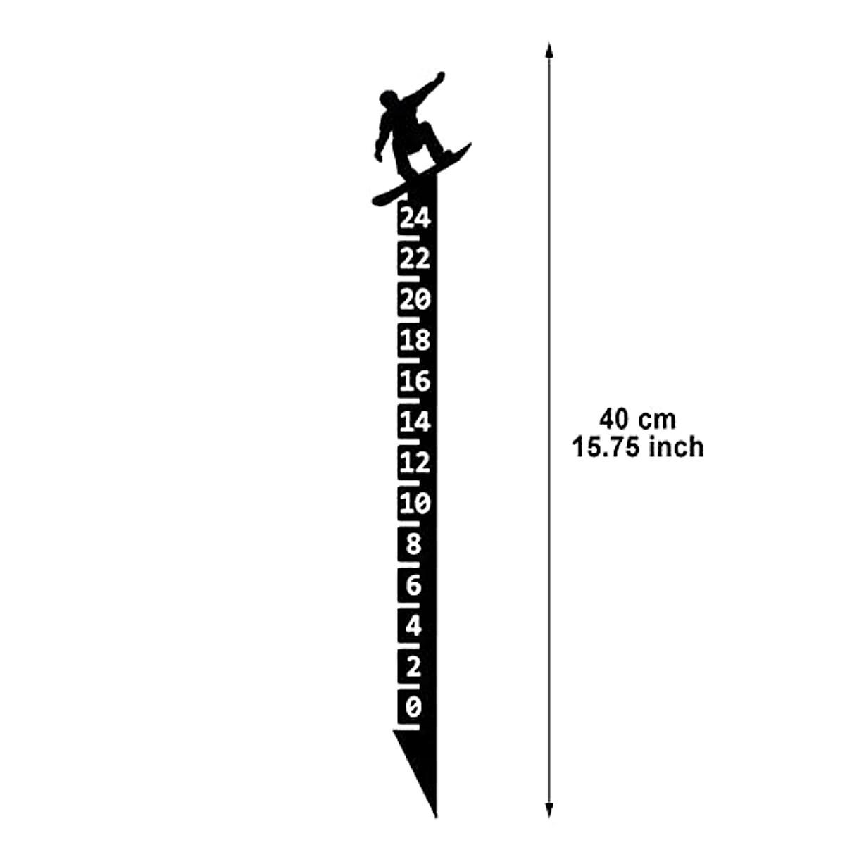 Gift 24cm Snowflake Snow Measuring Instrument Snowmobile Snow Measuring Instrument Metal Snow Measuring Ruler Outdoor Garden Ornament Barb Wire Fence Holder (Black, One Size)