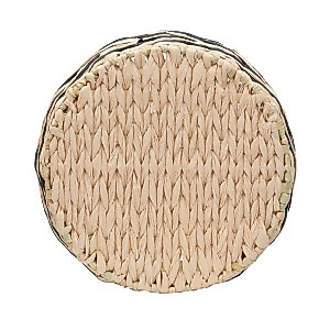 Household Essentials, Natural and Black Cattail and Paper Zee Basket