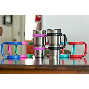 STRATA CUPS 30oz Tumbler Handle (Teal) Available For 30oz YETI Tumbler, OZARK TRAIL Tumbler, Rambler Tumbler - BPA FREE