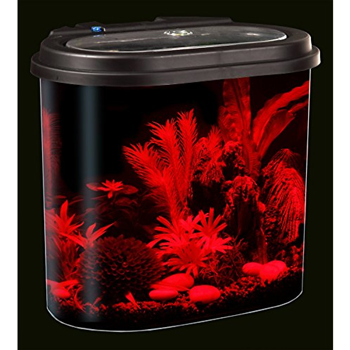 Koller Products AquaView 4.5-Gallon Aquarium Starter Kit with Full Filtration and LED Lighting - 7 Dazzling Colors to Select