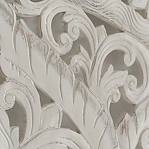 King Bed Headboard Wood Carved, Mandala on Wall Panels, Luxury Residence Plaques Decor, 76 inches