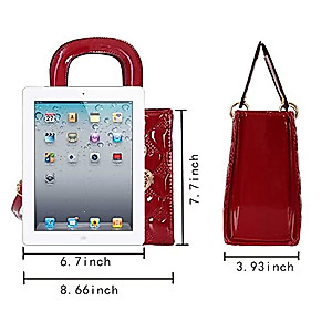 Qiayime Womens Purses and Handbags Fashion Ladies PU Leather Top Handle Shoulder Buckle Satchel Tote Crossbody clutch Bags (large wine red)