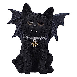 Nemesis Now Vampuss Black Bat Cat, 16cm, Resin, Black, Vampire Cat Figurine, Witch Gift, Halloween Decoration, Cast in Finest Resin, Lovingly Hand-Painted