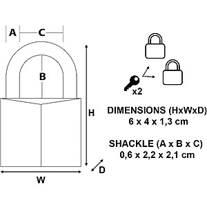 Master Lock 140D Padlock, 1 Pack, Brass