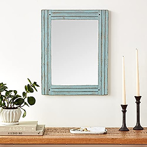 Foreside Home & Garden FMIR06224 Heartland Mirror Blue