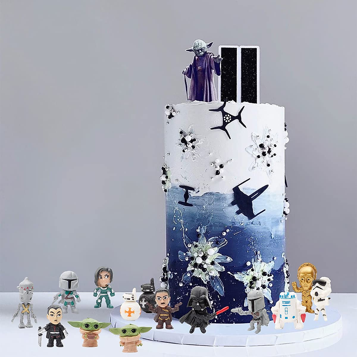 ShunHong 14pcs Cake Topper for Star Wars,Theme Party Supplies for Star Wars , Children's Birthday Cake Decoration.