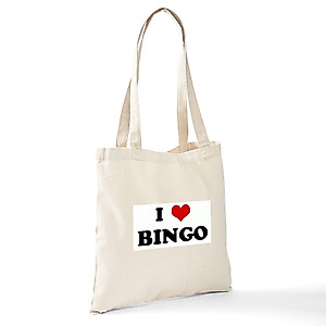 CafePress I Love BINGO Tote Bag Canvas Tote Shopping Bag