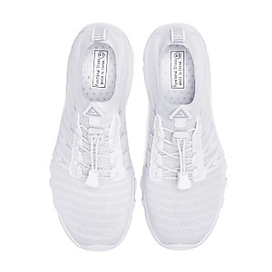 Racqua Mens&Womens Water Shoes Swim Shoes Beach Sport Quick-Dry Aqua Shoes Barefoot for Boating Fishing Hiking Diving Surfing Pool River White 7.5W/6.5M