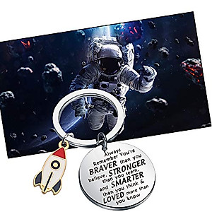 WSNANG Rocket Ship Keychain Jewelry Astronomy Astronaut Gift (keychain)
