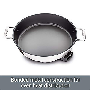 All-Clad SK492 Electric Skillet with Adjustable Temperature Dial, 7 Quart, Stainless Steel