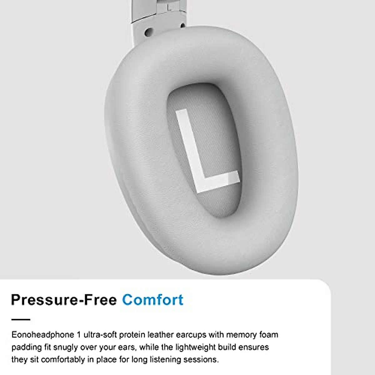 Eonome-Active-Noise-Cancelling-Headphones - S3 ANC Headphones - Hybrid Wireless Over-Ear Bluetooth Headphones with Mic,Multiple Modes,40H Playtime,Comfortable Protein Earcups(Gray)