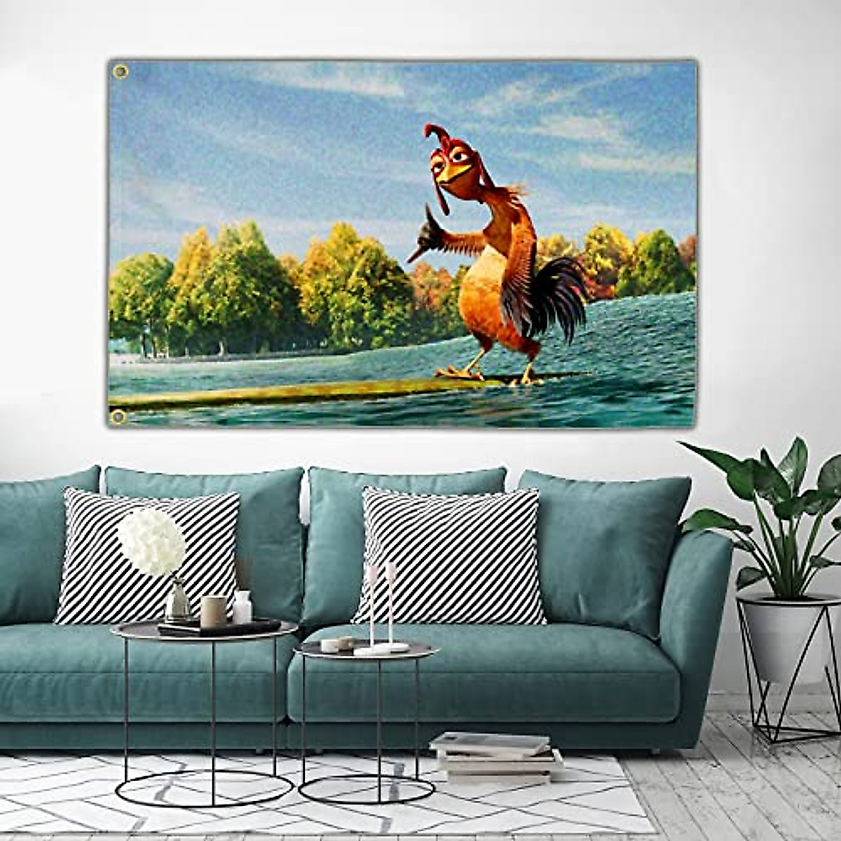 BDHTYU Chicken Flag 3x5 Ft Funny Flags for College Dorm Room Guys Double Sided Meme Flags Man Cave Bedroom Wall Art Decor Banner Gifts