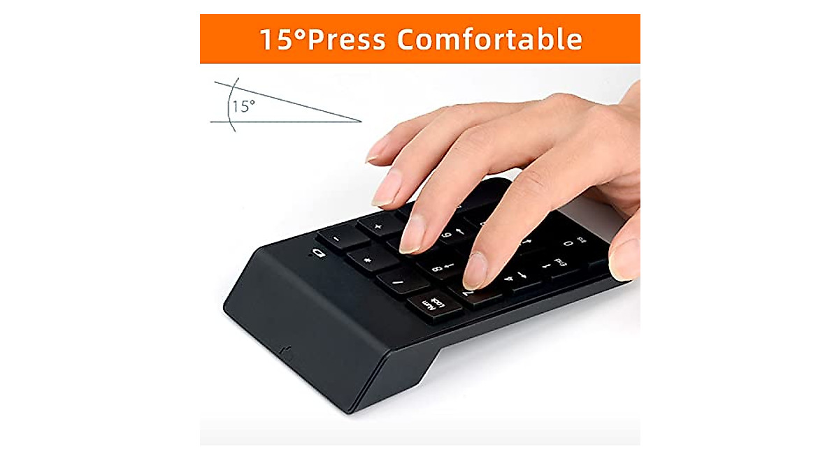 SMOOTHCLUE Wireless Numeric Keypad for Laptop & Desktop | 10-Key USB ...