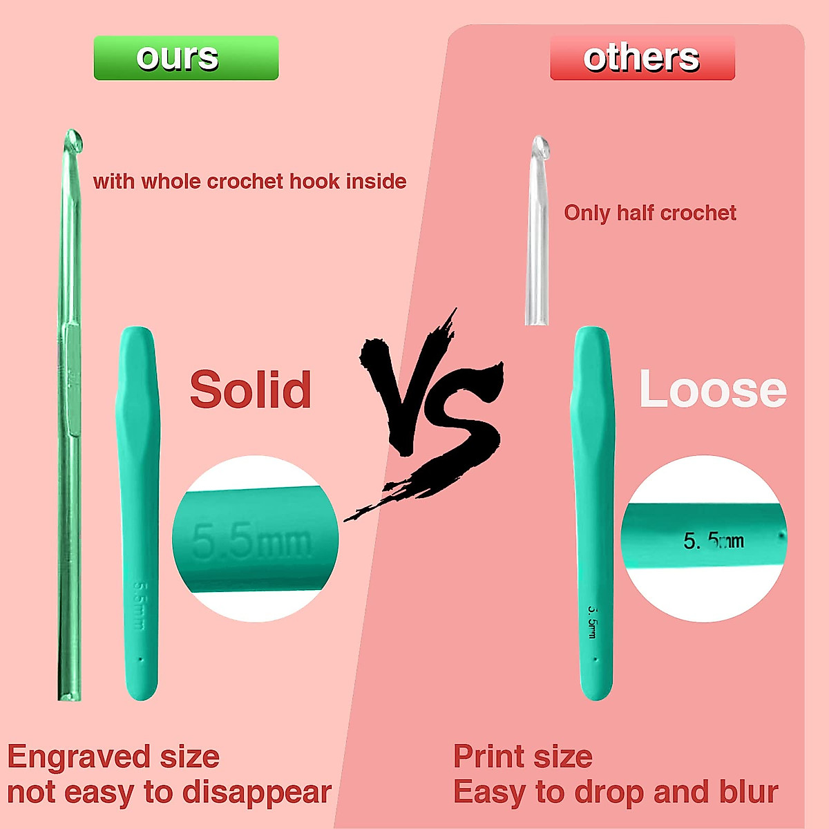 58 Pcs Crochet Set Kit, Crochet Kit for Beginners Adults, Travel Crochet Hook Case, Including Different Crochet Hooks and 5 Color Yarn Balls, Knitting Kit Crocheting Kit, Knitting and Crochet Supplies