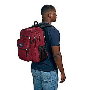 JanSport Big Laptop Backpack for College - Computer Bag with 2 Compartments, Ergonomic Shoulder Straps, 15” Laptop Sleeve, Haul Handle - Book Rucksack, Russet Red