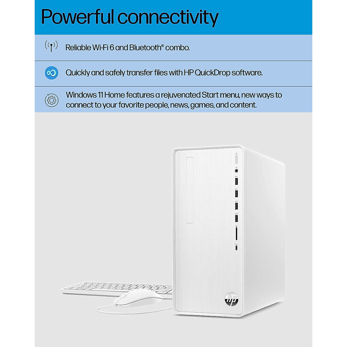 HP Pavilion Desktop PC, 12th Gen Intel Core i7-12700, 12 GB SDRAM, 512 GB SSD, Windows 11 Home, Wi-Fi 6 & Bluetooth, 9 USB Ports, Wired Keyboard & Mouse Combo, Pre-Built PC Tower (TP01-3070, 2022)